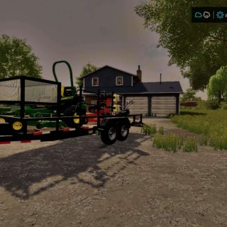 Big Tex 24ft Lawn Care Trailer v1.0 FS22 Mod | Farming Simulator 22 Mod