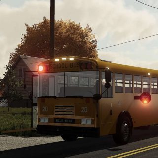 Blue Bird School Bus v2.0 FS22 Mod | Farming Simulator 22 Mod