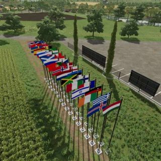 International Flag Pack v1.0 FS22 Mod | Farming Simulator 22 Mod