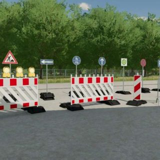 German Road Signs v1.1 FS22 Mod | Farming Simulator 22 Mod