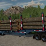 Hallbilt MFG Tri Axle Log Trailer v1.0 FS22 Mod | Farming Simulator 22 Mod