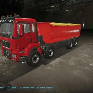 MAN TGS 18.500 Kipper modified 8x8 v2.2 FS22 Mod | Farming Simulator 22 Mod