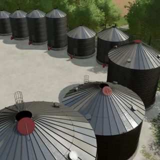 Meridian Grain Bin Pack v1.0 FS22 Mod | Farming Simulator 22 Mod