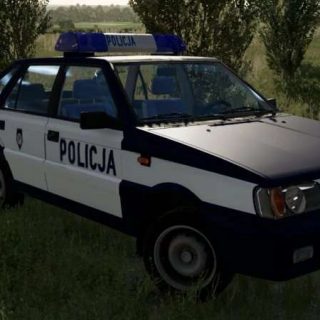 POLONEZ CARO POLICE v1.0 FS22 Mod | Farming Simulator 22 Mod