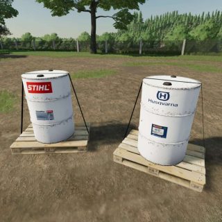Chain Oil Barrels v1.0 FS22 Mod | Farming Simulator 22 Mod