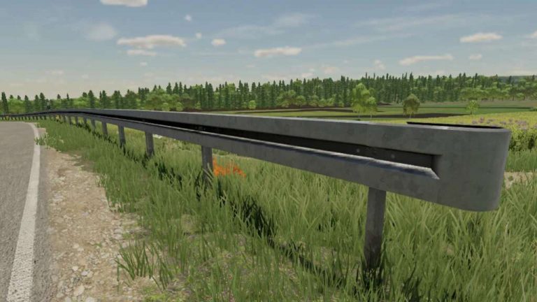 Crash Barrier Type B (Prefab) v1.0 FS22 Mod | Farming Simulator 22 Mod