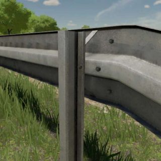 Crash Barrier Type B (Prefab) v1.0 FS22 Mod | Farming Simulator 22 Mod