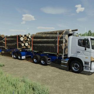 Forestry Trailers for Kenworth v1.1 FS22 Mod | Farming Simulator 22 Mod