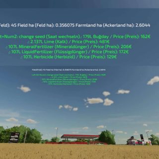 Field Statistics Data v1.0 FS22 Mod | Farming Simulator 22 Mod