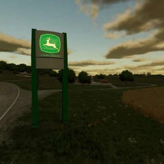 John Deere Dealer Sign v1.1 FS22 Mod | Farming Simulator 22 Mod