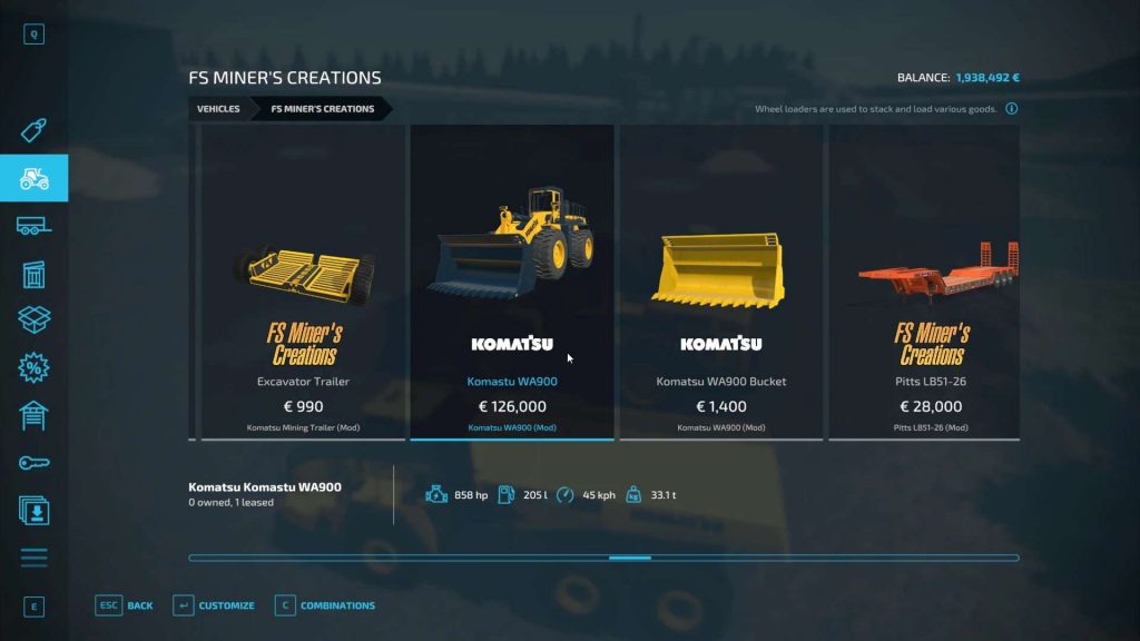 Komatsu WA-900 Mining Loader FS22 Mod | Farming Simulator 22 Mod