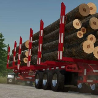 Lizard Tri Axle Log Trailer v1.0 FS22 Mod | Farming Simulator 22 Mod