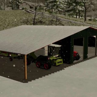 Machineshed With Canopy Roof v1.0 FS22 Mod | Farming Simulator 22 Mod