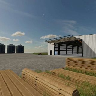 Modern Metal Shed Pack v1.0 FS22 Mod | Farming Simulator 22 Mod