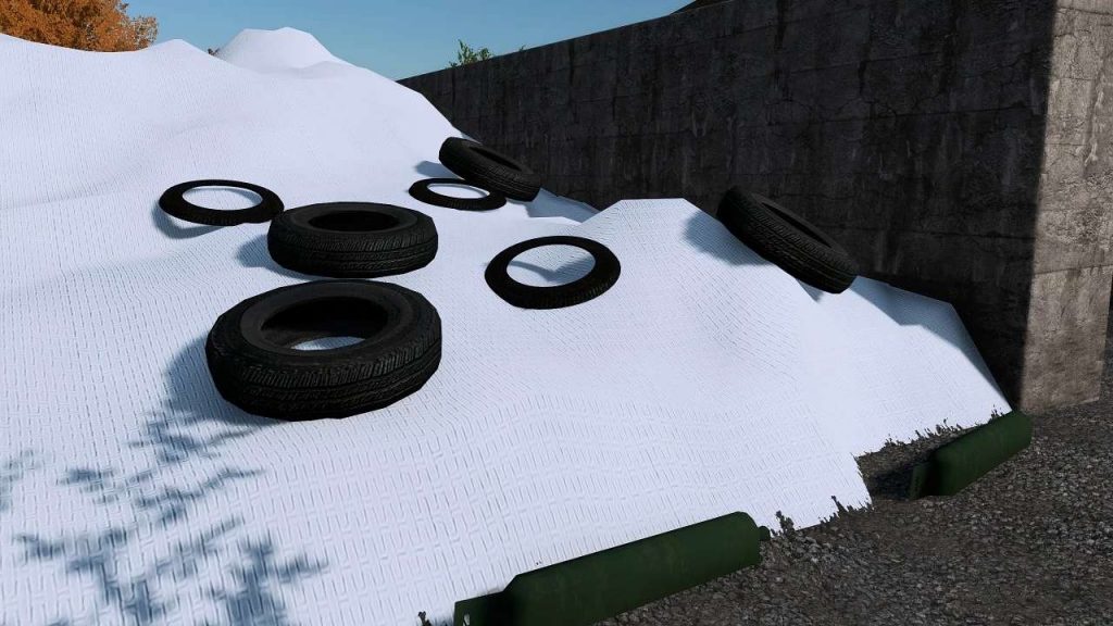 Placeable bunker silos tires v1.0.1 FS22 Mod | Farming Simulator 22 Mod
