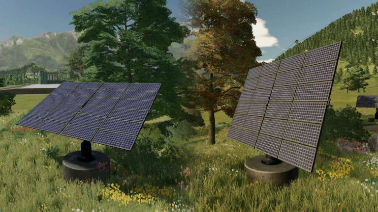 Placeable Solar Panels v1.0 FS22 Mod | Farming Simulator 22 Mod