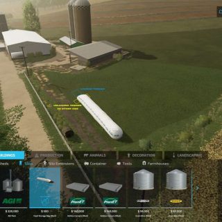 60' Feed Storage Bag v1.0 FS22 Mod | Farming Simulator 22 Mod