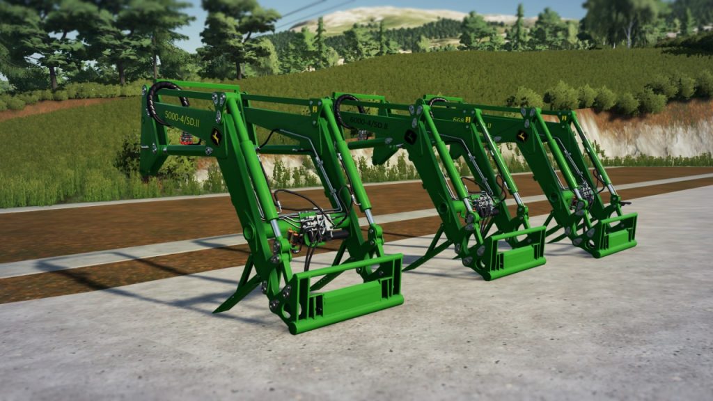 Old John Deere Frontloaders Pack V1.0 FS22 Mod | Farming Simulator 22 Mod