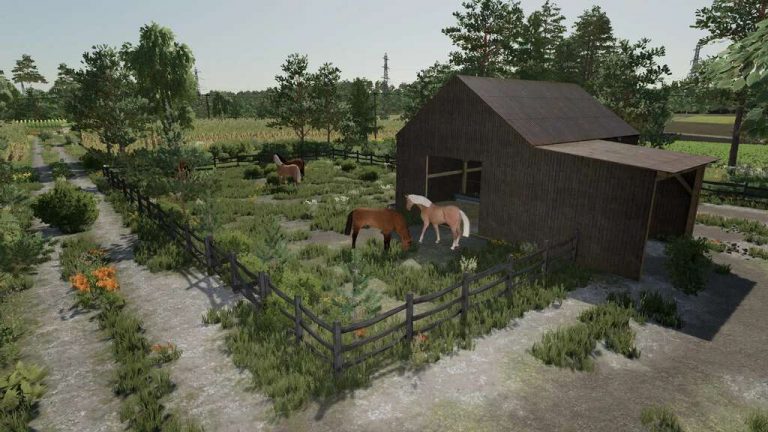A Small Horse Stable v1.0 FS22 Mod | Farming Simulator 22 Mod
