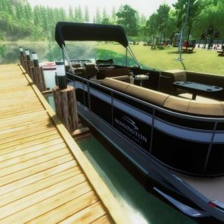 Bennington Pontoon Boat v2.0 FS22 Mod | Farming Simulator 22 Mod