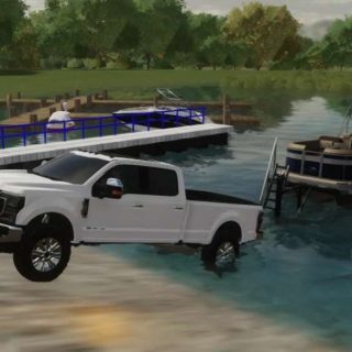 Bennington Pontoon Boat v2.0 FS22 Mod | Farming Simulator 22 Mod