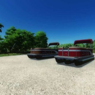 Bennington Pontoon Boat v2.0 FS22 Mod | Farming Simulator 22 Mod