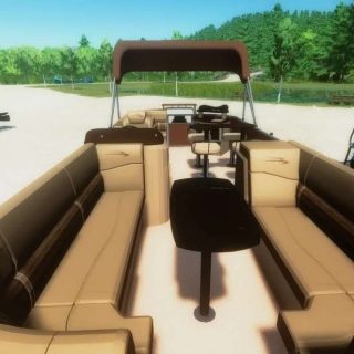 Bennington Pontoon Boat v2.0 FS22 Mod | Farming Simulator 22 Mod
