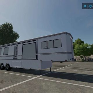 Caravane semi blanche v1.0 FS22 Mod | Farming Simulator 22 Mod