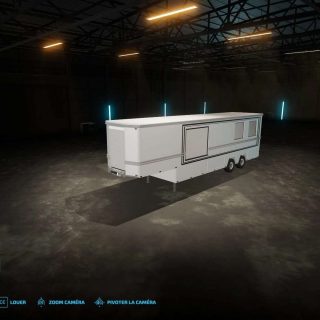 Caravane semi blanche v1.0 FS22 Mod | Farming Simulator 22 Mod