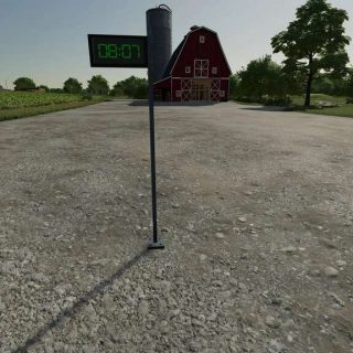 Digital Clock v1.0 FS22 Mod | Farming Simulator 22 Mod