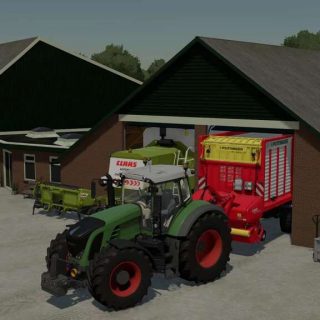 Dutch Contractor Shed v1.1 FS22 Mod | Farming Simulator 22 Mod
