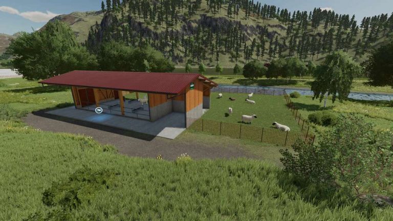 Extra Large Sheep Barn Pack v1.0 FS22 Mod | Farming Simulator 22 Mod