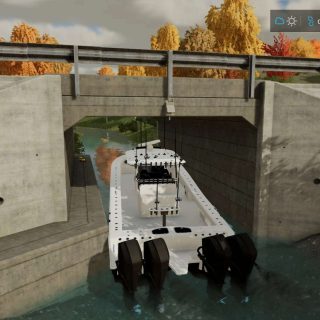 Freeman boat with trailer v1.0 FS22 Mod | Farming Simulator 22 Mod