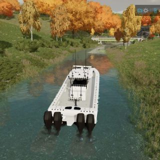 Freeman boat with trailer v1.0 FS22 Mod | Farming Simulator 22 Mod