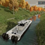 Freeman boat with trailer v1.0 FS22 Mod | Farming Simulator 22 Mod