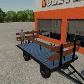Hay Wagon With Seats v1.0 FS22 Mod | Farming Simulator 22 Mod
