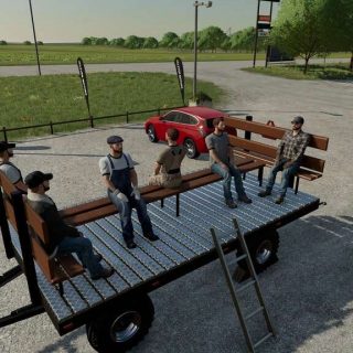 Hay Wagon With Seats v1.0 FS22 Mod | Farming Simulator 22 Mod