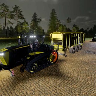 John Deere 9RT Black & Yellow v1.0 FS22 Mod | Farming Simulator 22 Mod