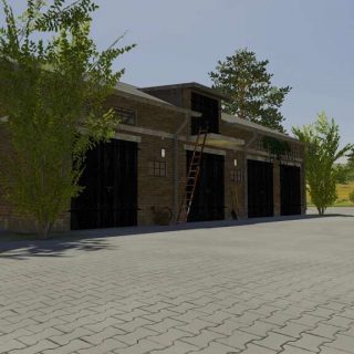 Old Brick Building Pack v1.0 FS22 Mod | Farming Simulator 22 Mod