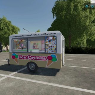 Ice cream trailer v1.0 FS22 Mod | Farming Simulator 22 Mod