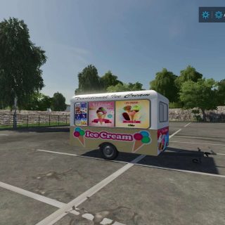 Ice cream trailer v1.0 FS22 Mod | Farming Simulator 22 Mod