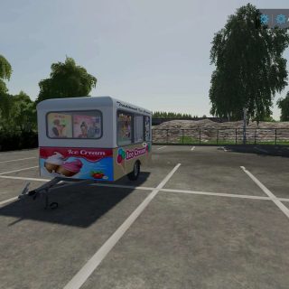 Ice cream trailer v1.0 FS22 Mod | Farming Simulator 22 Mod