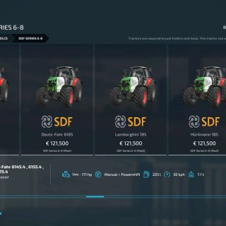 SDF Series 6-8 v1.0 FS22 Mod | Farming Simulator 22 Mod