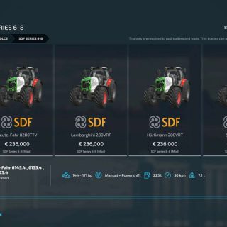 SDF Series 6-8 v1.0 FS22 Mod | Farming Simulator 22 Mod