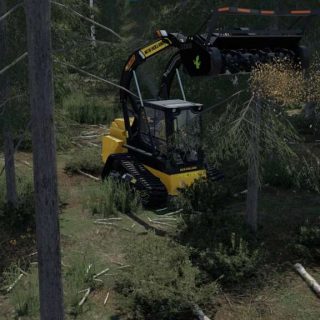 Skid-Steer Forestry Mulcher v1.0 FS22 Mod | Farming Simulator 22 Mod