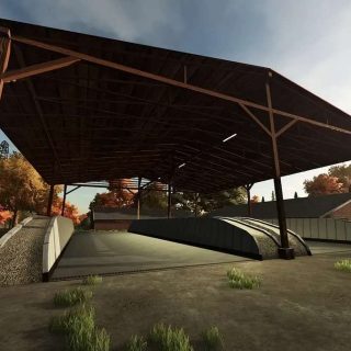Vehicle shelter with tin roof v1.0.0.1 FS22 Mod | Farming Simulator 22 Mod