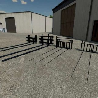 Wheel Loader Long Forks Pack v1.1 FS22 Mod | Farming Simulator 22 Mod