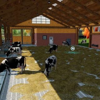 Big Cow Barn v1.0 FS22 Mod | Farming Simulator 22 Mod