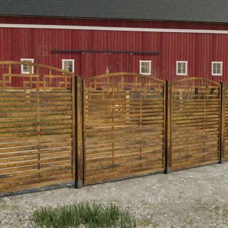 Decorative Wooden Fence v1.0 FS22 Mod | Farming Simulator 22 Mod
