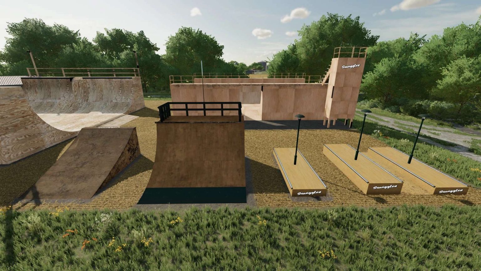 DIY Skate Park v1.0 FS22 Mod | Farming Simulator 22 Mod